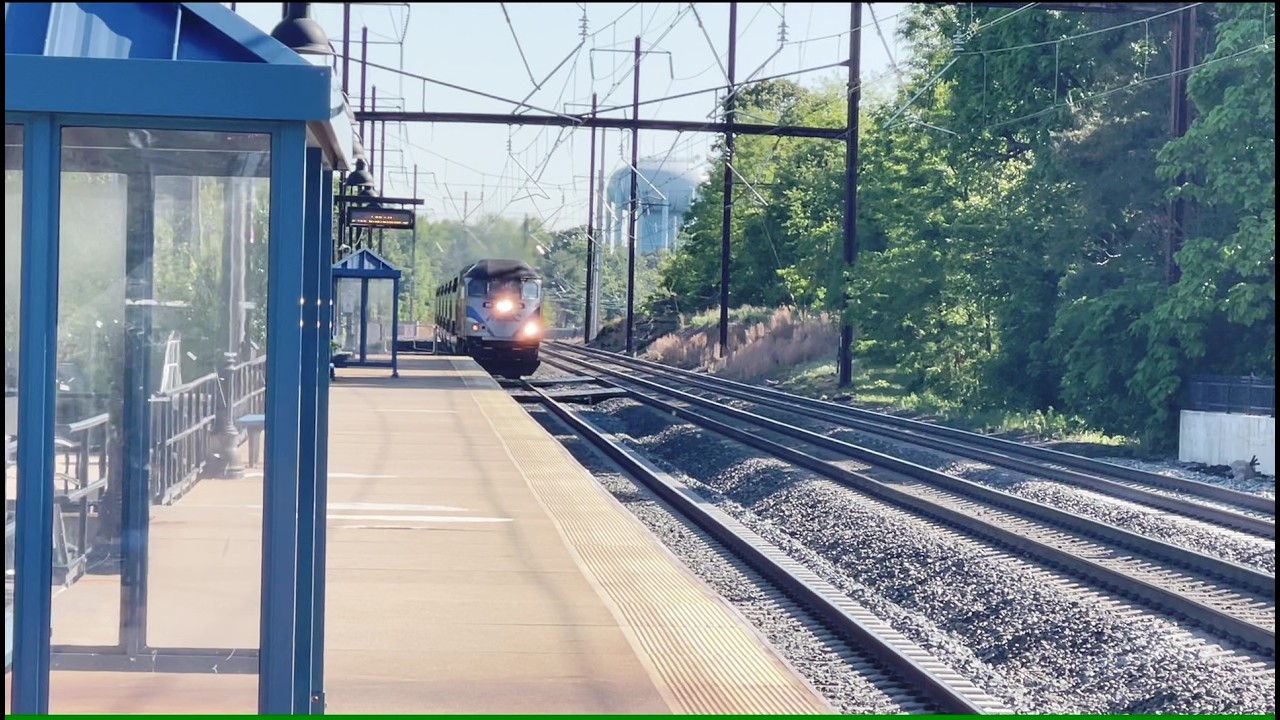 Express MARC Train Ripps Through Odenton, Maryland
