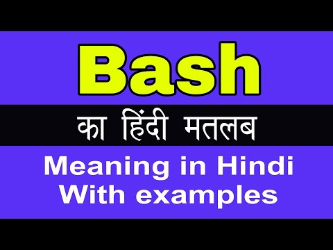 Bash Meaning in Hindi / Bash ka Matlab kya Hota hai