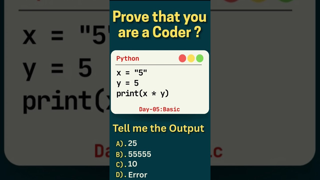python quiz challenge 5 #python #pythonprogramming #quiz#coding