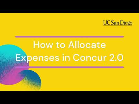 How to Allocate Expenses in Concur 2.0