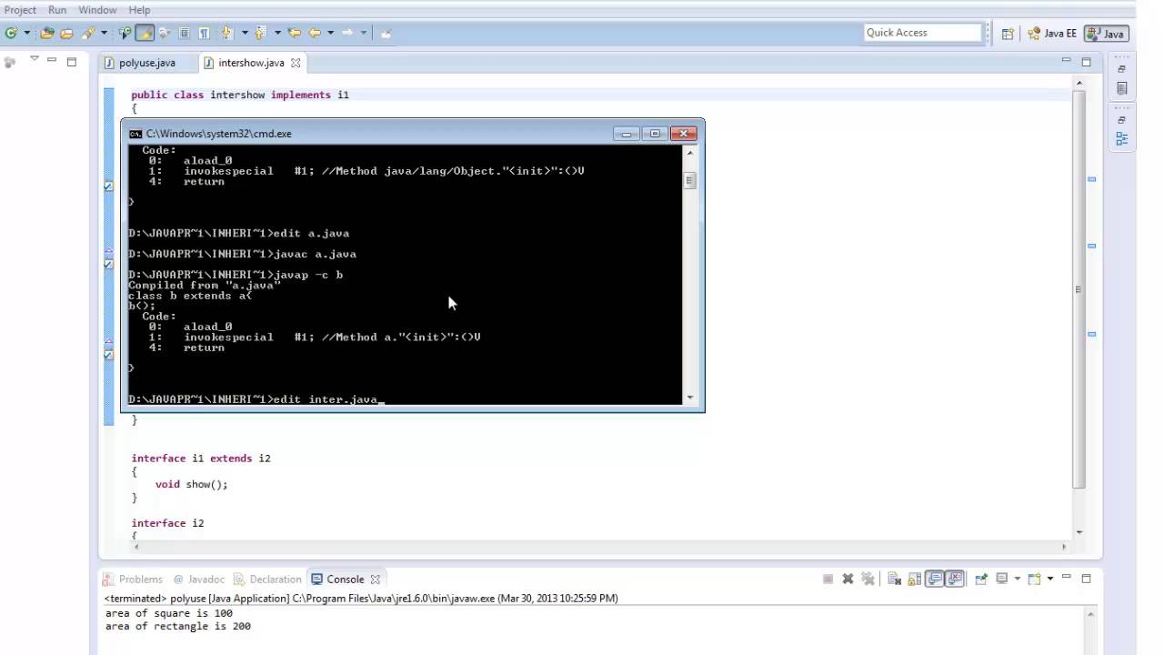 Declaring Interfaces and multiple inheritance