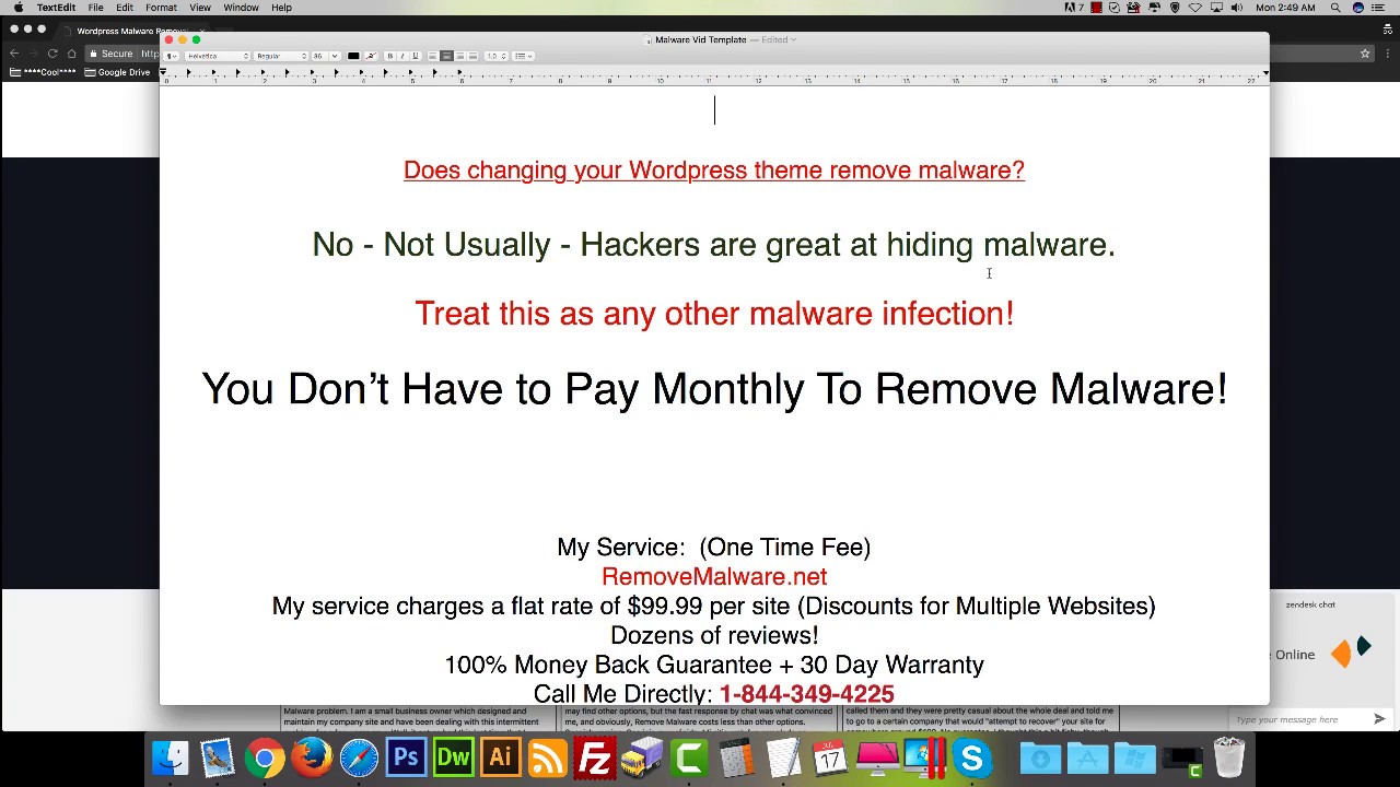 Does changing your Wordpress theme remove malware