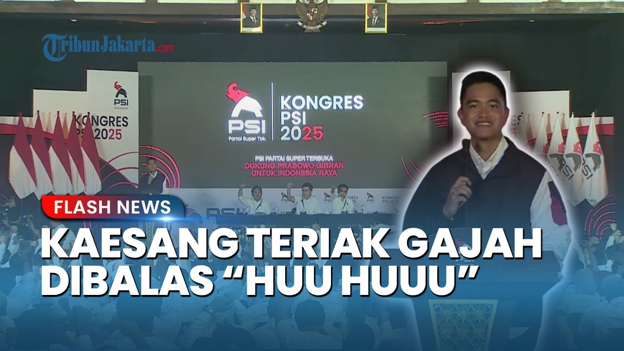 Kaesang Berapi-api usai Terpilih Jadi Ketum PSI, Teriak "Gajah" di Kongres Tapi Dijawab "Huuu ...