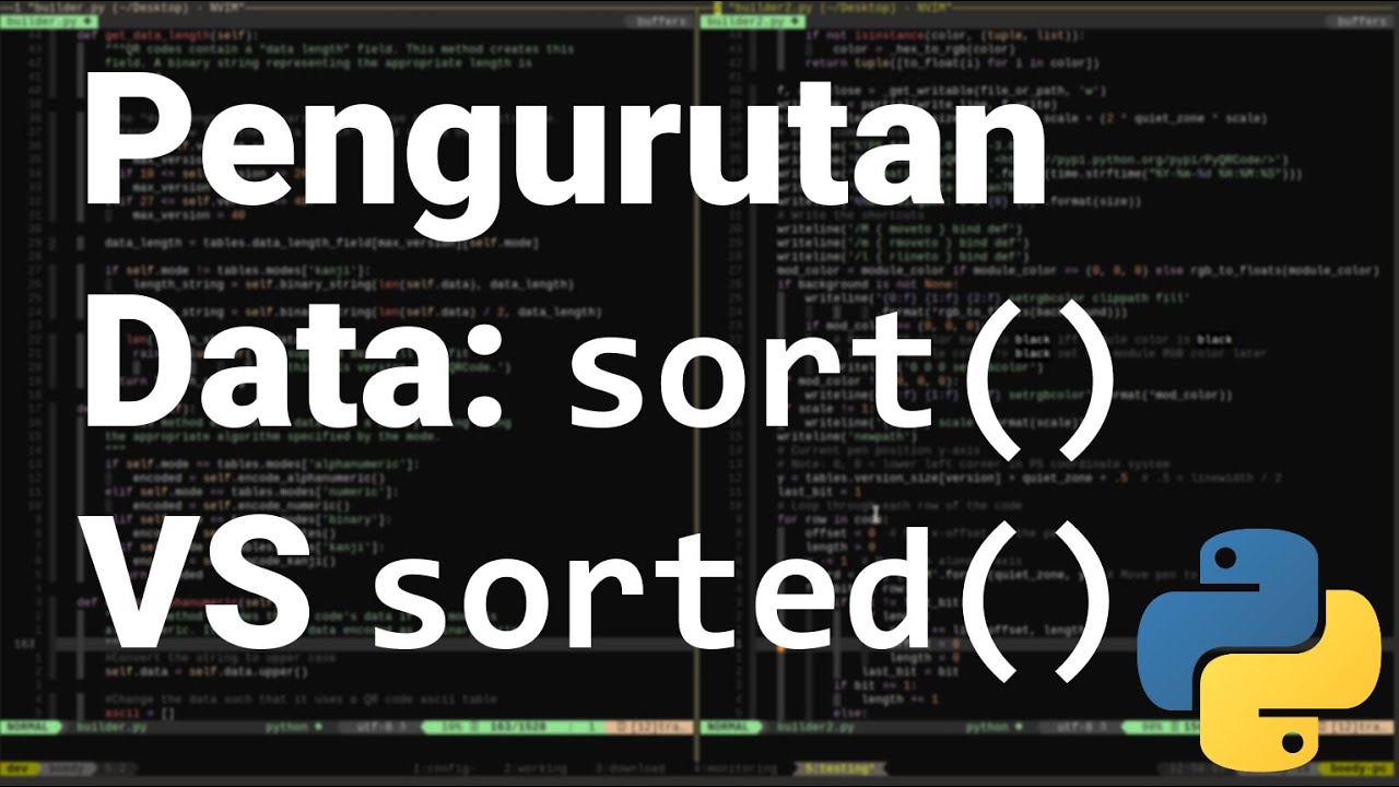 [Pythonic 34] Pengurutan Data dengan Method Sort dan Fungsi Sorted pada Bahasa Pemrograman Python