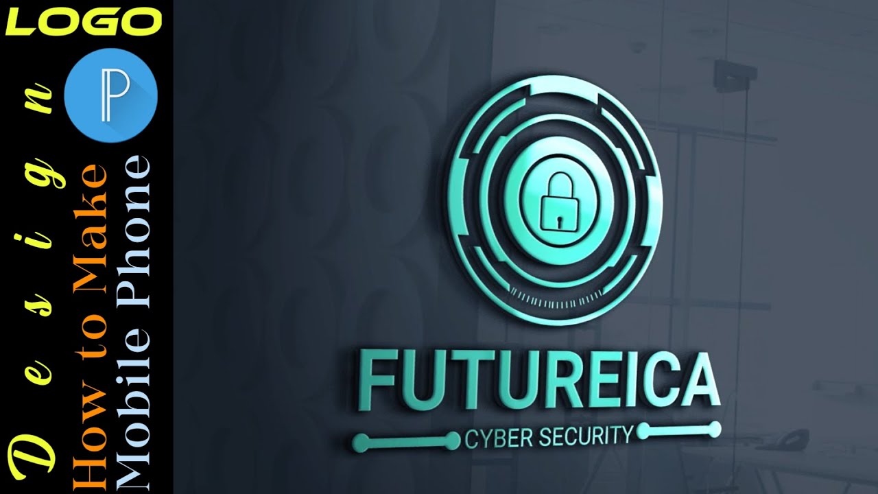 How to make Cyber Security logo design professional logo design pixellab tutorials
