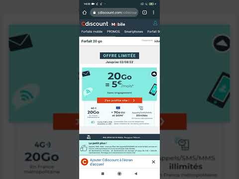 profitez-en de votre Cdiscount mobile à 20 € jusqu'au 2/08/22