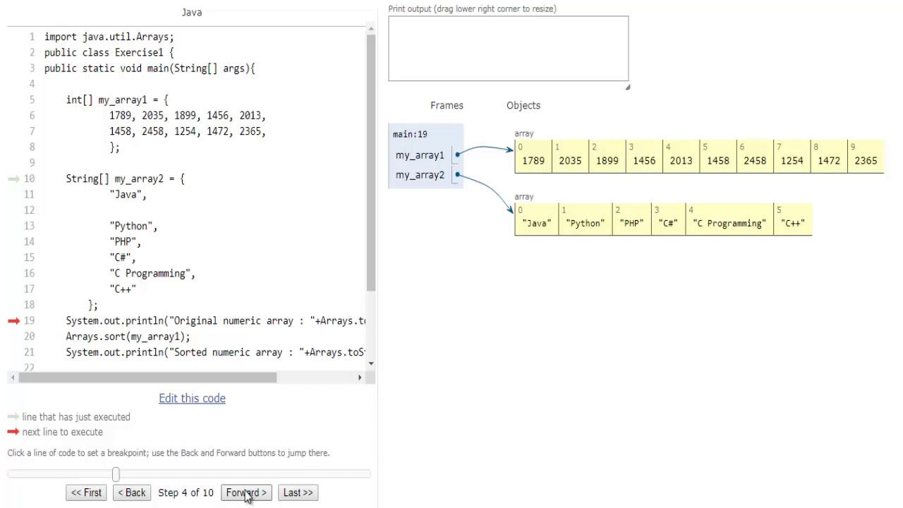 w3resource.com: Java Array Exercise-1