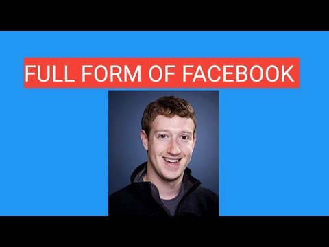 FULL FORM OF FACEBOOK ||Created by Kishore