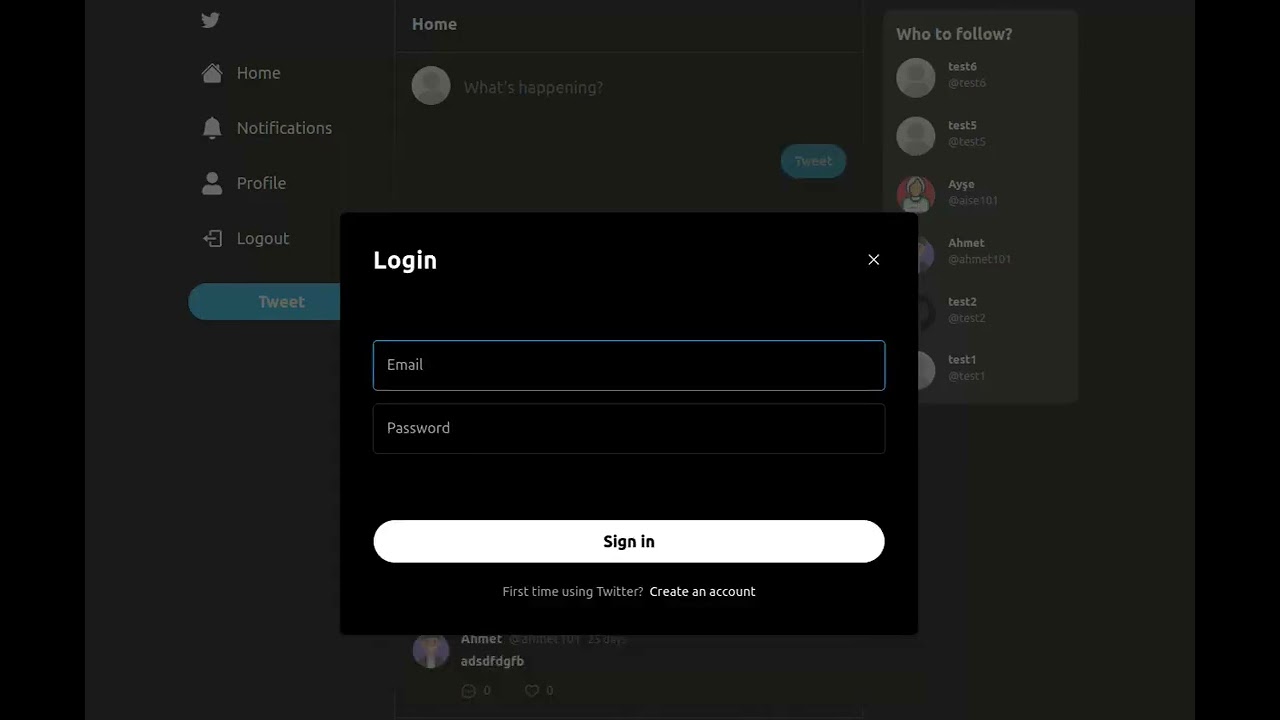Twitter Full Stack Clone with Nextjs & React