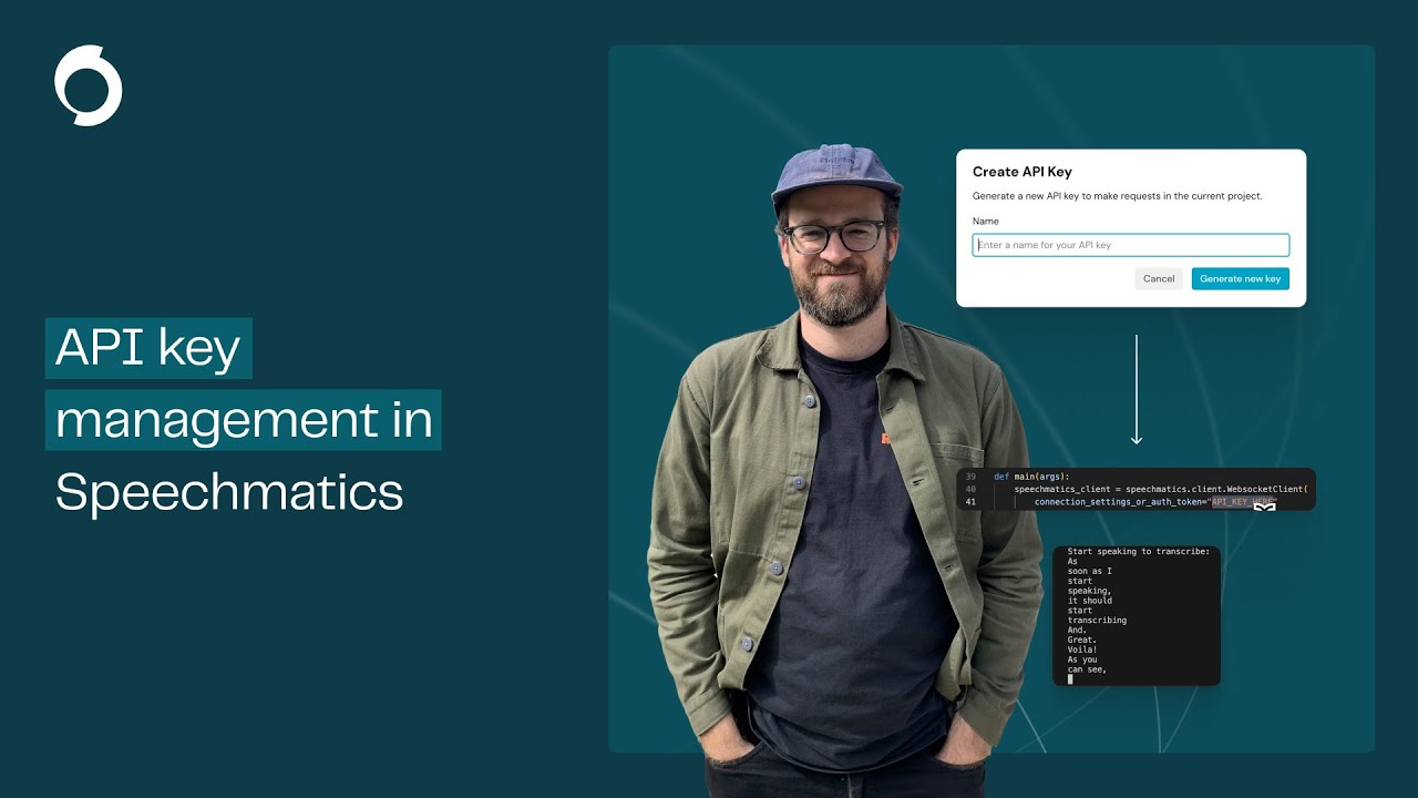 Manage API Keys in the Speechmatics Portal – Developer Guide