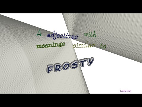 frosty - 8 adjectives which mean frosty (sentence examples)