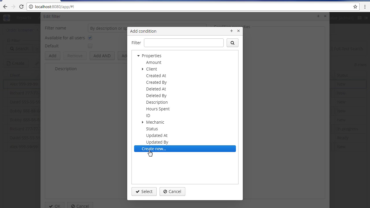 CUBA Platform — Generiс Filters