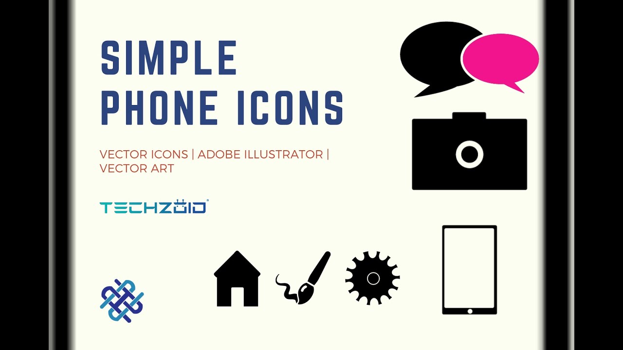 Simple phone Icons | Vector Art Icons | Adobe Illustrator
