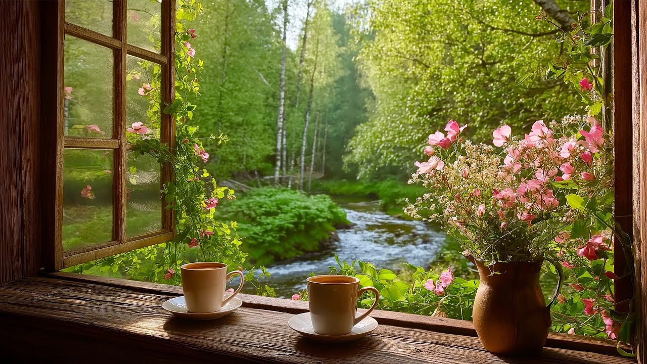 ☀️ Coffee at Sunrise ☕ Spring Window ASRM Ambience & Birds Singing for Calm Mornings & Deep Focus