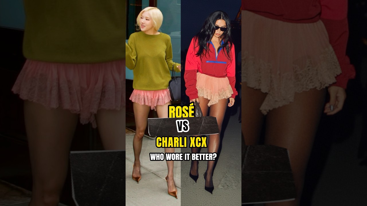 Rosé Vs Charli xcx - Who Wore It Better??🧐 #rose #shorts #kpop