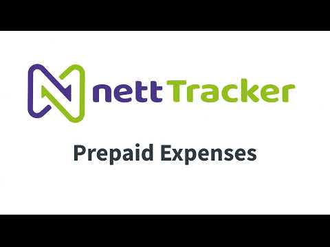 Creating Prepaid Expenses (prepayments) in nettTracker