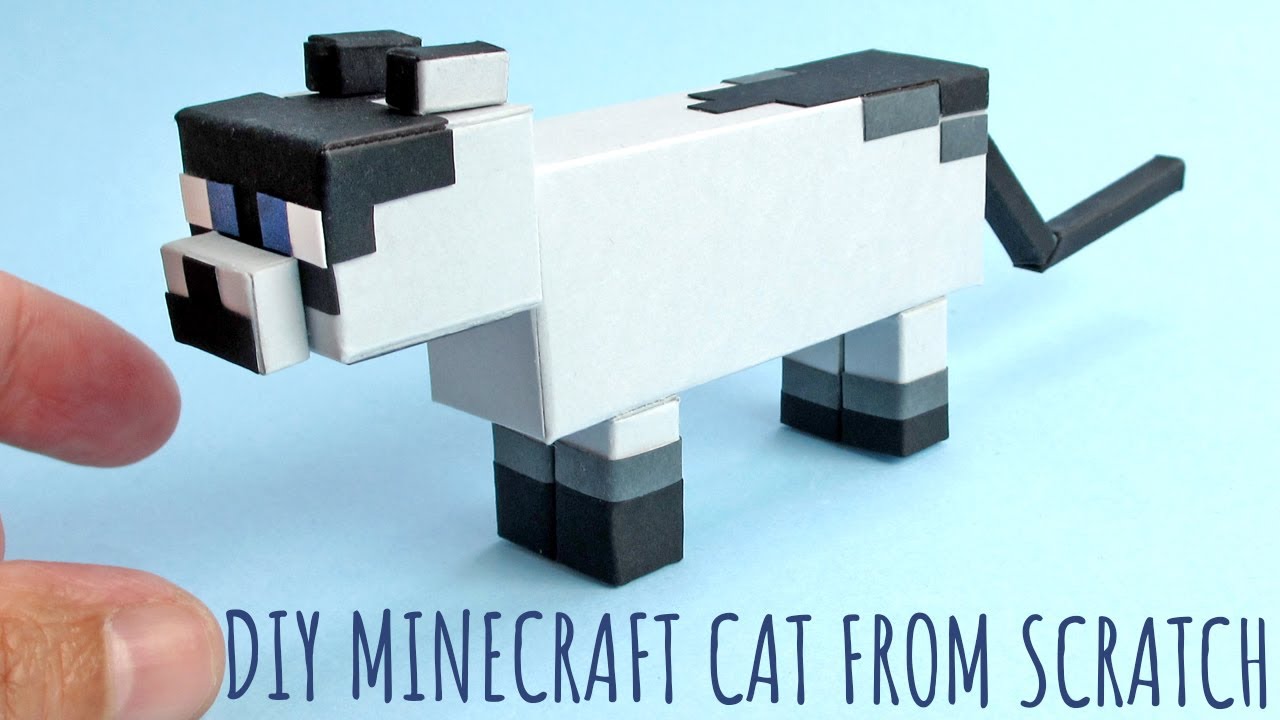 DIY Minecraft Siamese Cat From Scratch | Minecraft Papercraft Cat | Paper Crafts