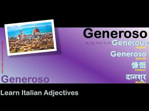 Generoso - How to Pronounce Generoso in Italian with English meaning as Generous?