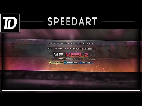 'Mr.Meblz' YouTube Banner | Photoshop Speed Art