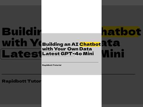 GPT 4o Mini AI chatbot for your business #rapidbott #openaiapi #openaichatgpt #gpt4o #gpt4 #gpt4mini