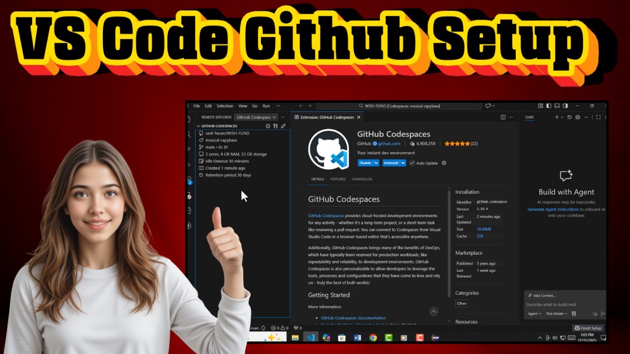 How To Connect VS Code To Github Codespaces Locally | Cloud Dev Setup (2026)