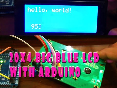 2004A 20 by 4 Blue light LCD 20x4 interfacing with Arduino