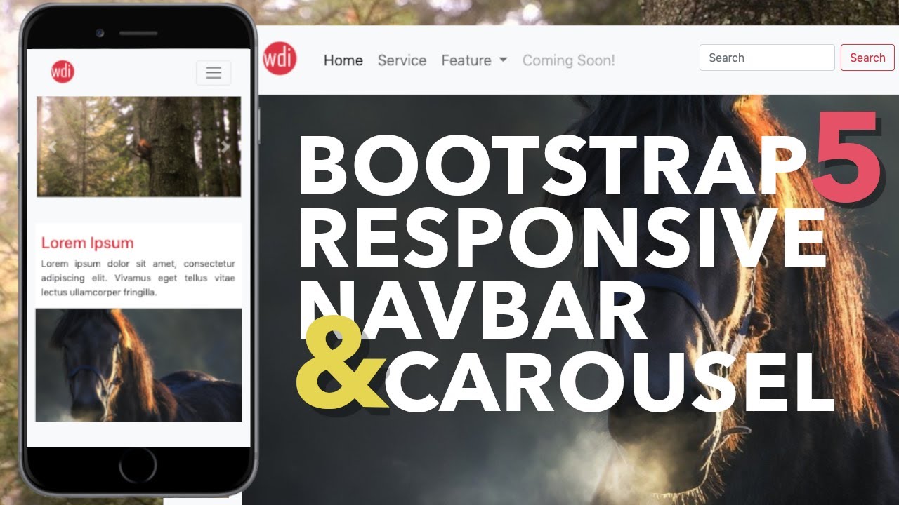Bootstrap 5 Navbar & Carousel With Fade Transition