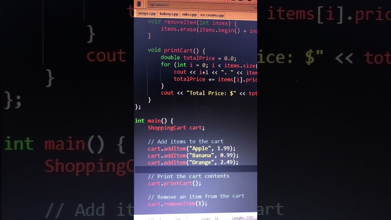 mini cart c++ #coders #codingninja #codemasters #codinglife #codelife #coding #code #coders #cpp