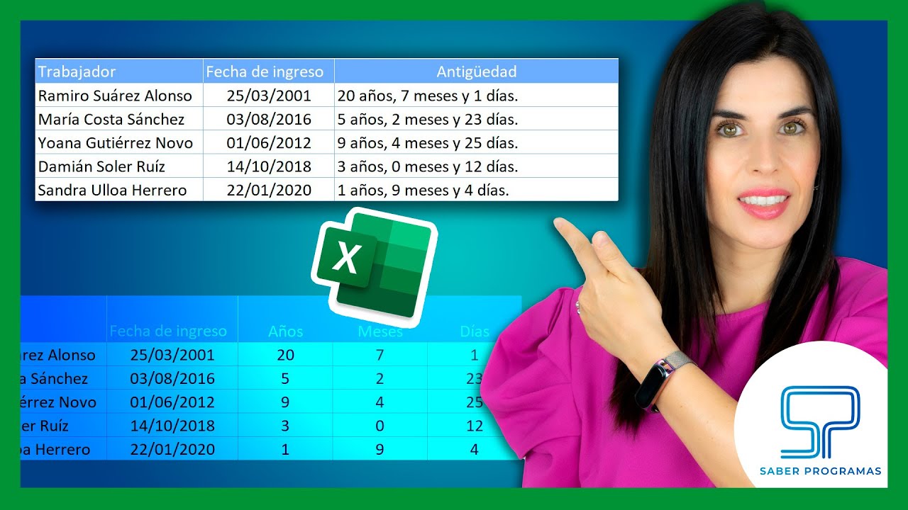 ✅ Cómo Calcular ANTIGÜEDAD en Excel 👉 misma fórmula para CALCULAR EDAD