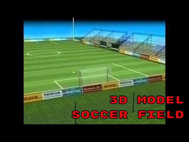 Soccer field 3D Model - FlatPyramid