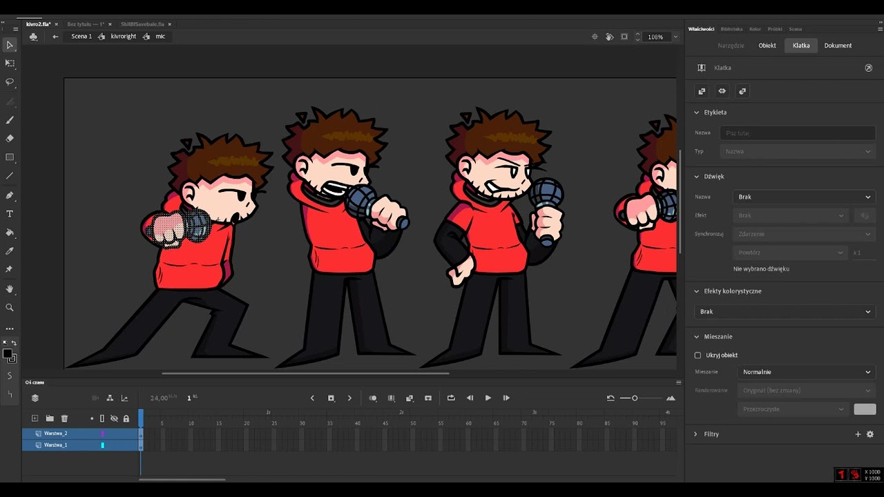 How to Adobe Animate - FNF - Idle animation And learning - Tutorial (read desc)