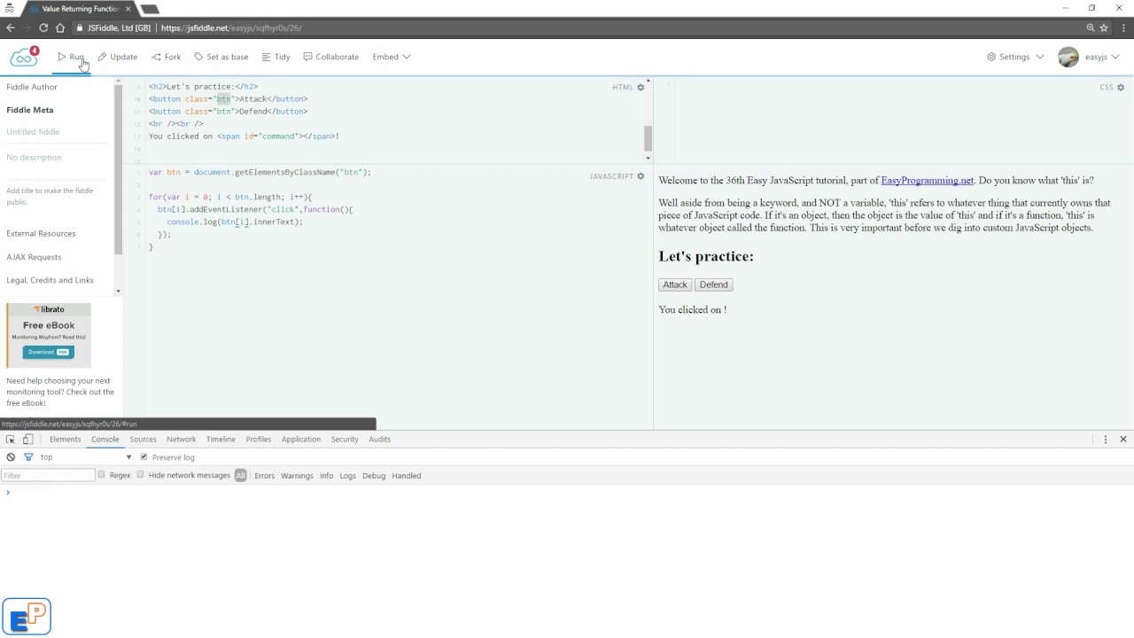 Easy JavaScript - Beginner Programming Tutorial - The 
