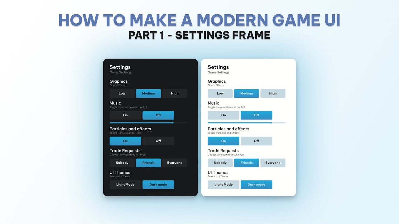 Modern Settings Game UI ・ Figma