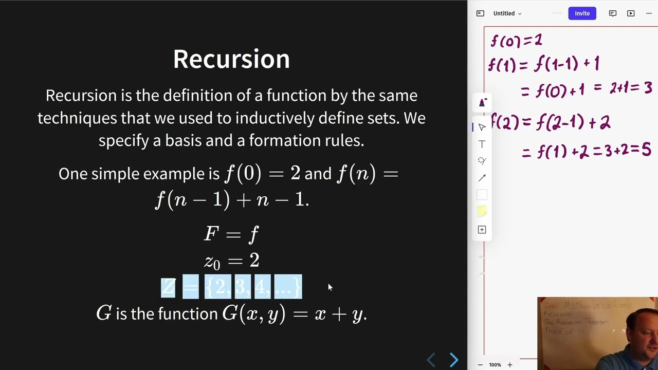 Mathematical Logic - Video 01.10 - Recursion