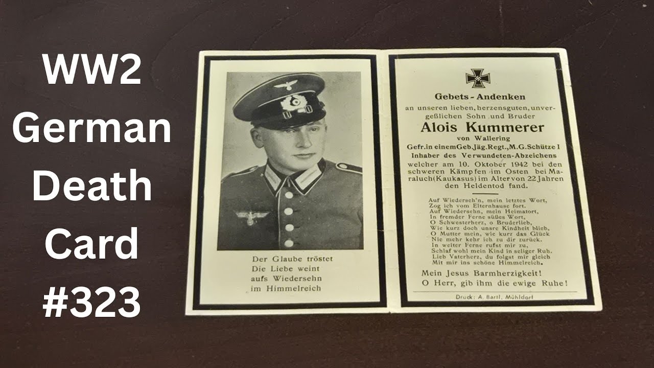 WW2 German Death Card #323