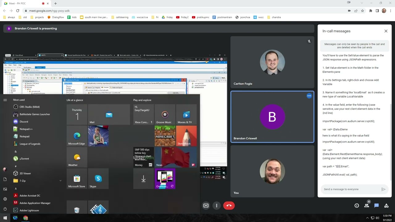 parse json using java in cvp