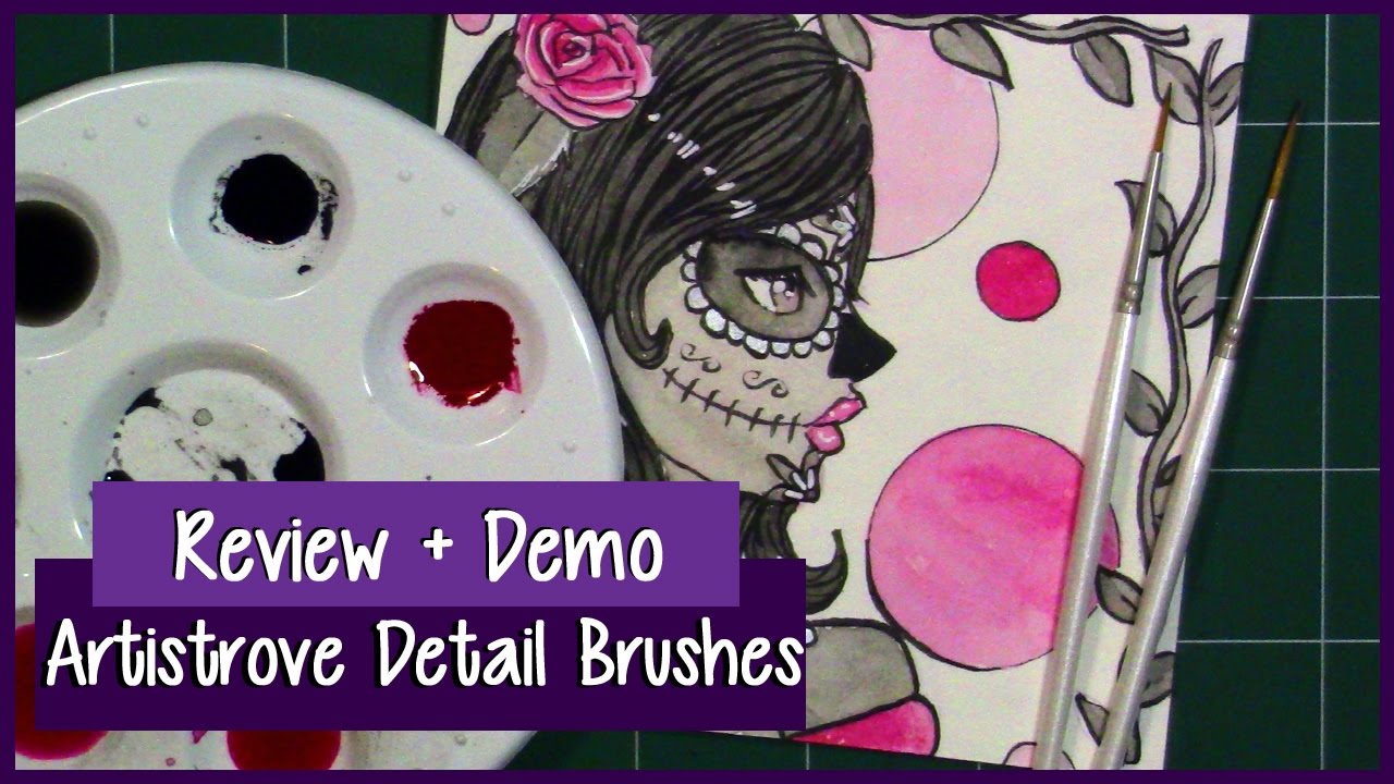 ARTISTROVE 12 PIECE DETAIL BRUSHES ~ Review + Demo ~ Inktober Day 6