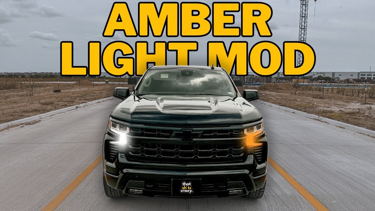 Amber Running Lights For The Silverado | Aggressive Light Mod In 10 Minutes | Venom Trucks Mod