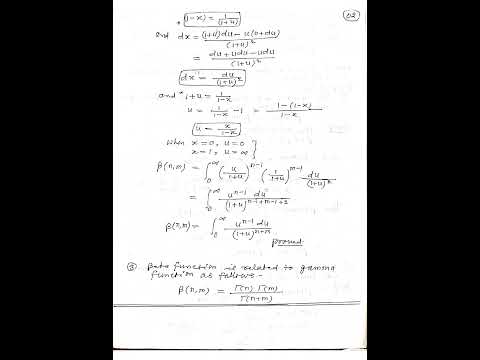3) Beta function Handwritten Notes | CC-05 | Bsc Physics Semester 3
