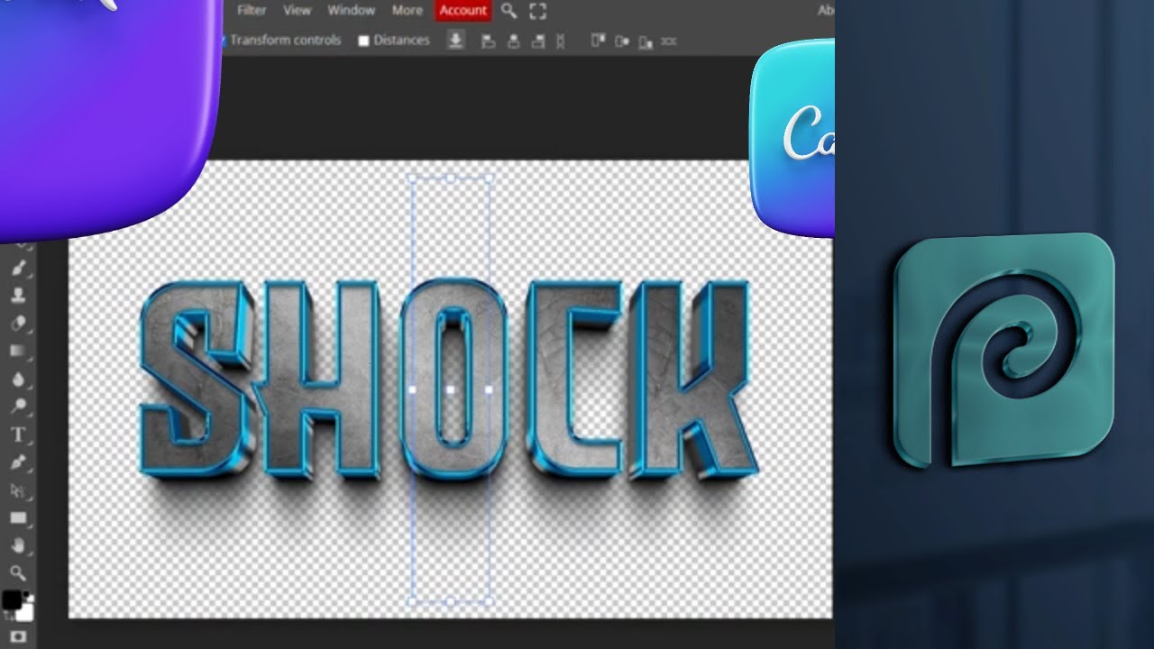 How to make 3D text effect #canva