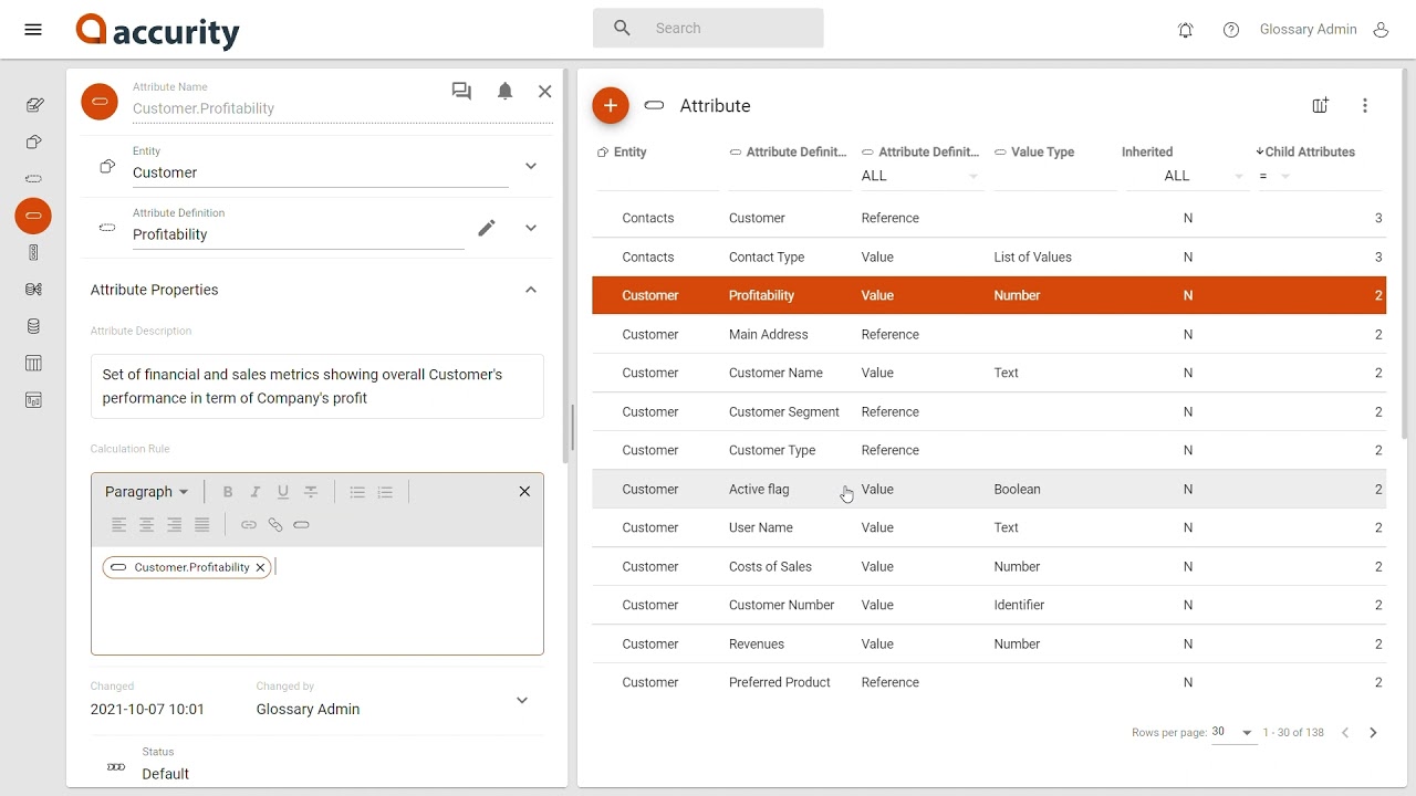 Calculated attributes - feature tutorial for Accurity
