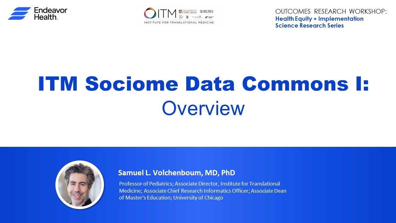 ITM Sociome Data Commons I: Overview