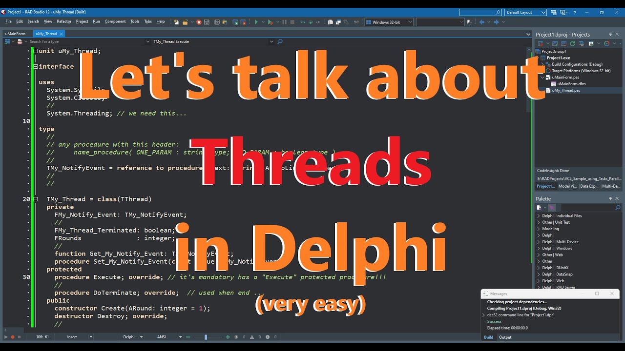 Delphi: Creating simple and responsive Threads on Delphi - No UI stuck