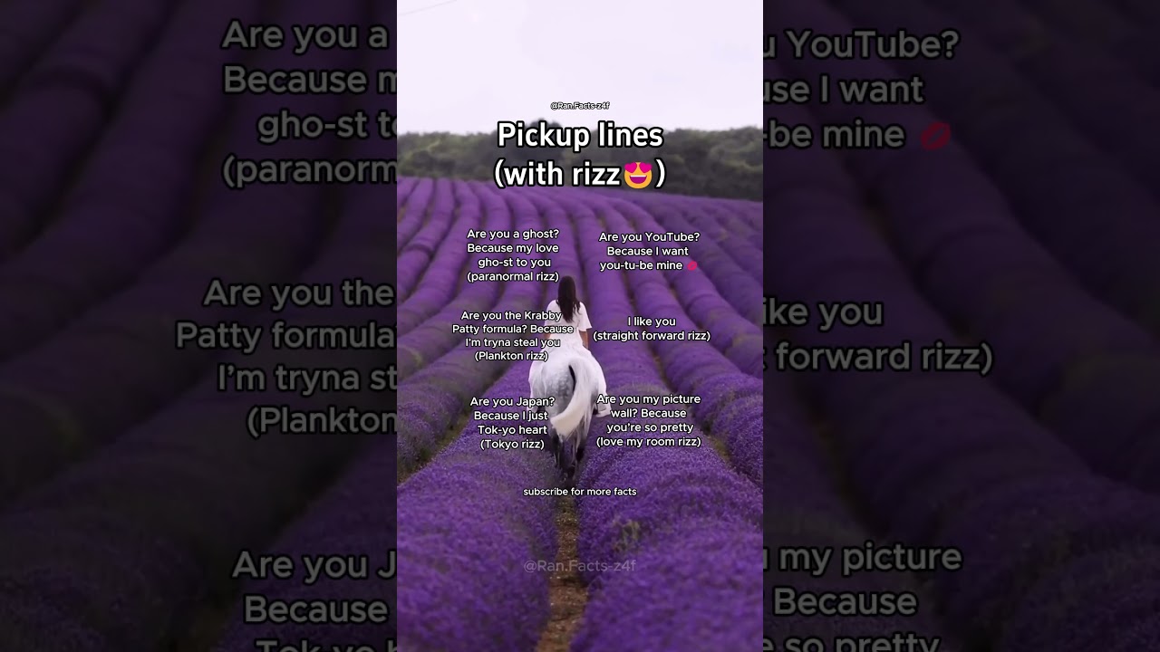 Pickup Lines (with rizz😍)  #aesthetic #advice #tips #rizz #pickuplines #fyp
