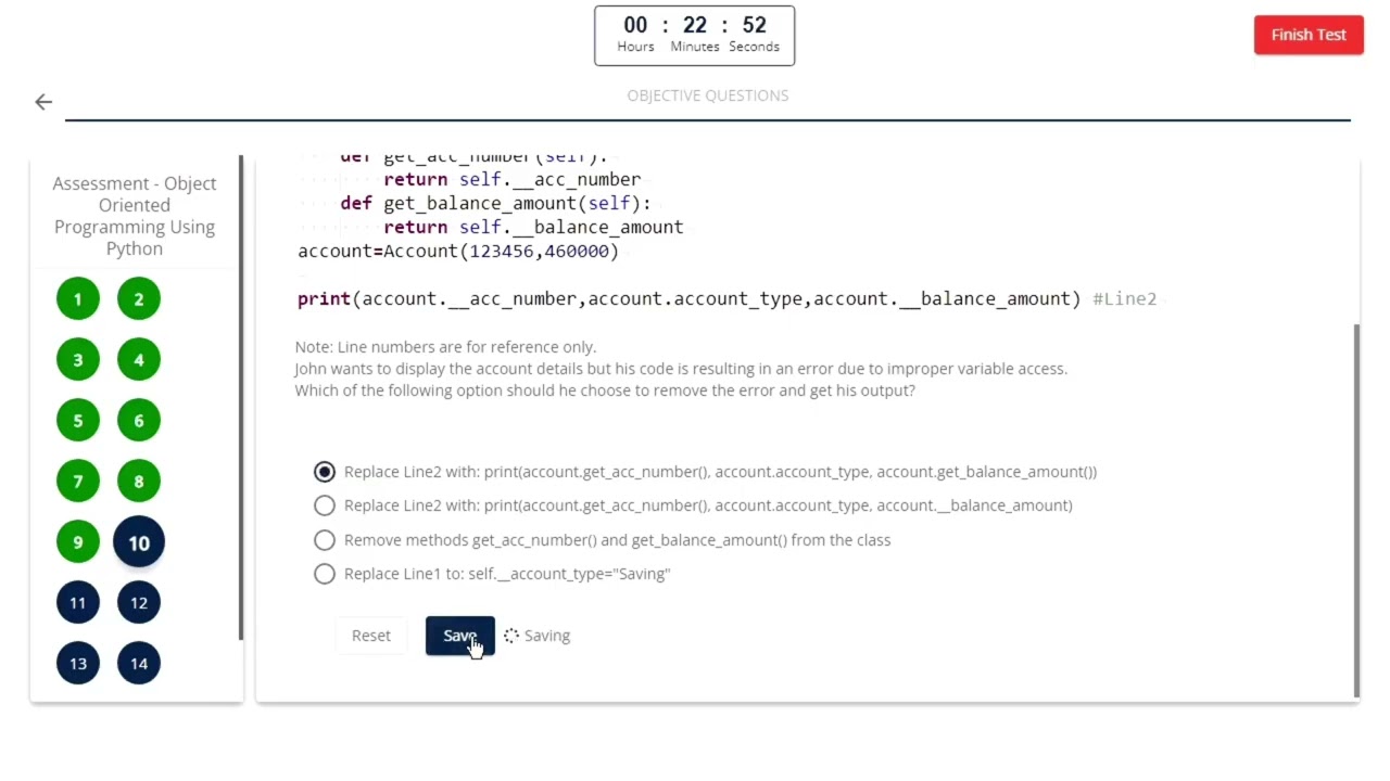 Object Oriented Programming Using Python  | Infosys Springboard | Solution
