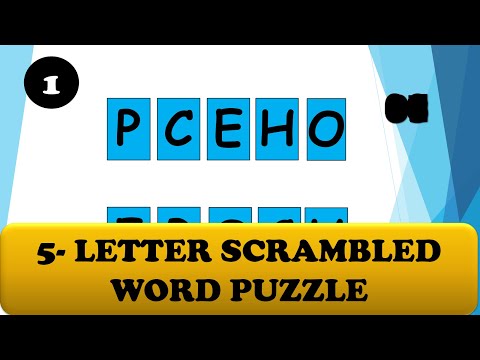 Scrambled letters Word Quiz 2 (5 letter words), can you unscramble all the words