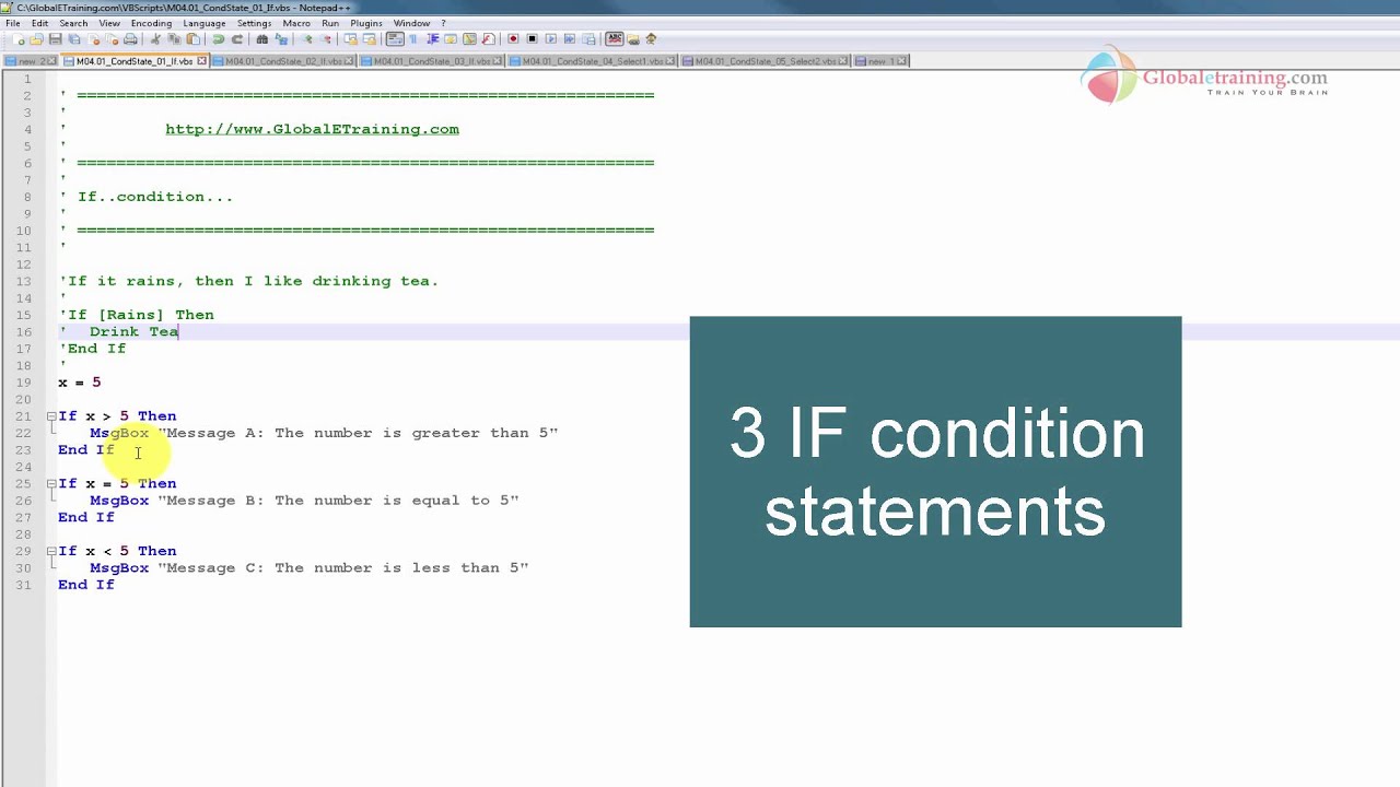 VB Scripting - Conditional Statement - IF