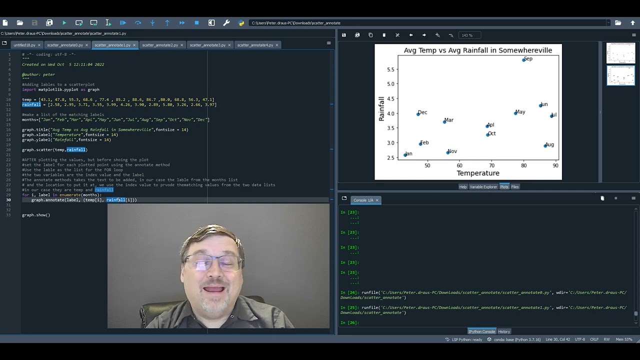How to annotate scatter plots in Python using Matplotlib