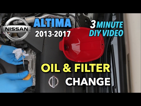 Nissan Altima Oil & Oil Filter Change 2013-2017