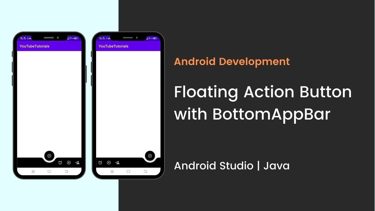 Android Floating Action Button with Bottom App Bar | Android Studio | Java